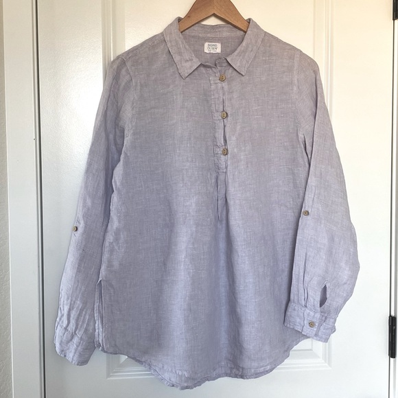Sigrid Olsen | Tops | Sigrid Olsen Periwinkle Linen Tunic | Poshmark